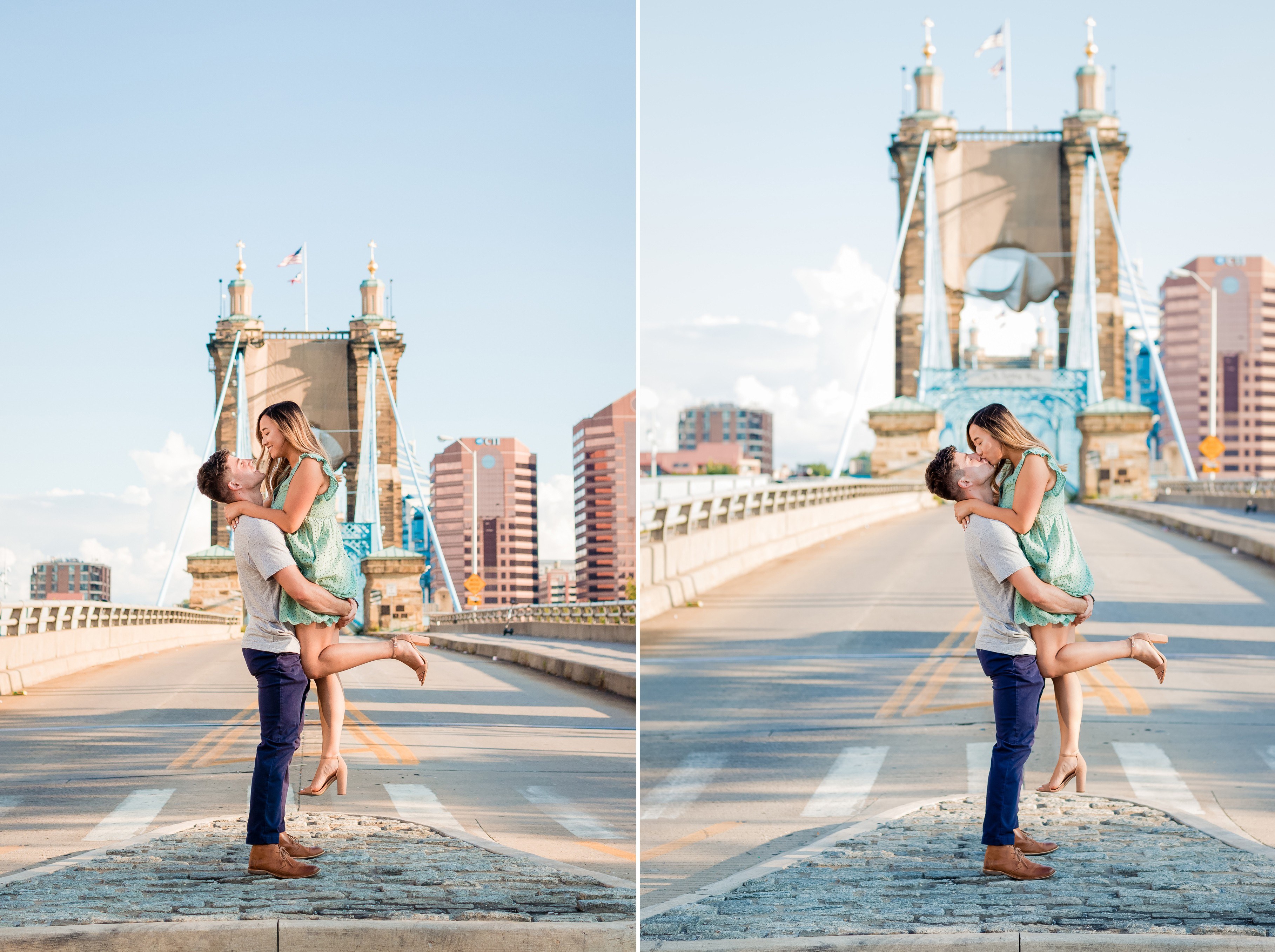 Jenna + Matt - Smale Riverfront Park - Cincinnati Engagement Photographers