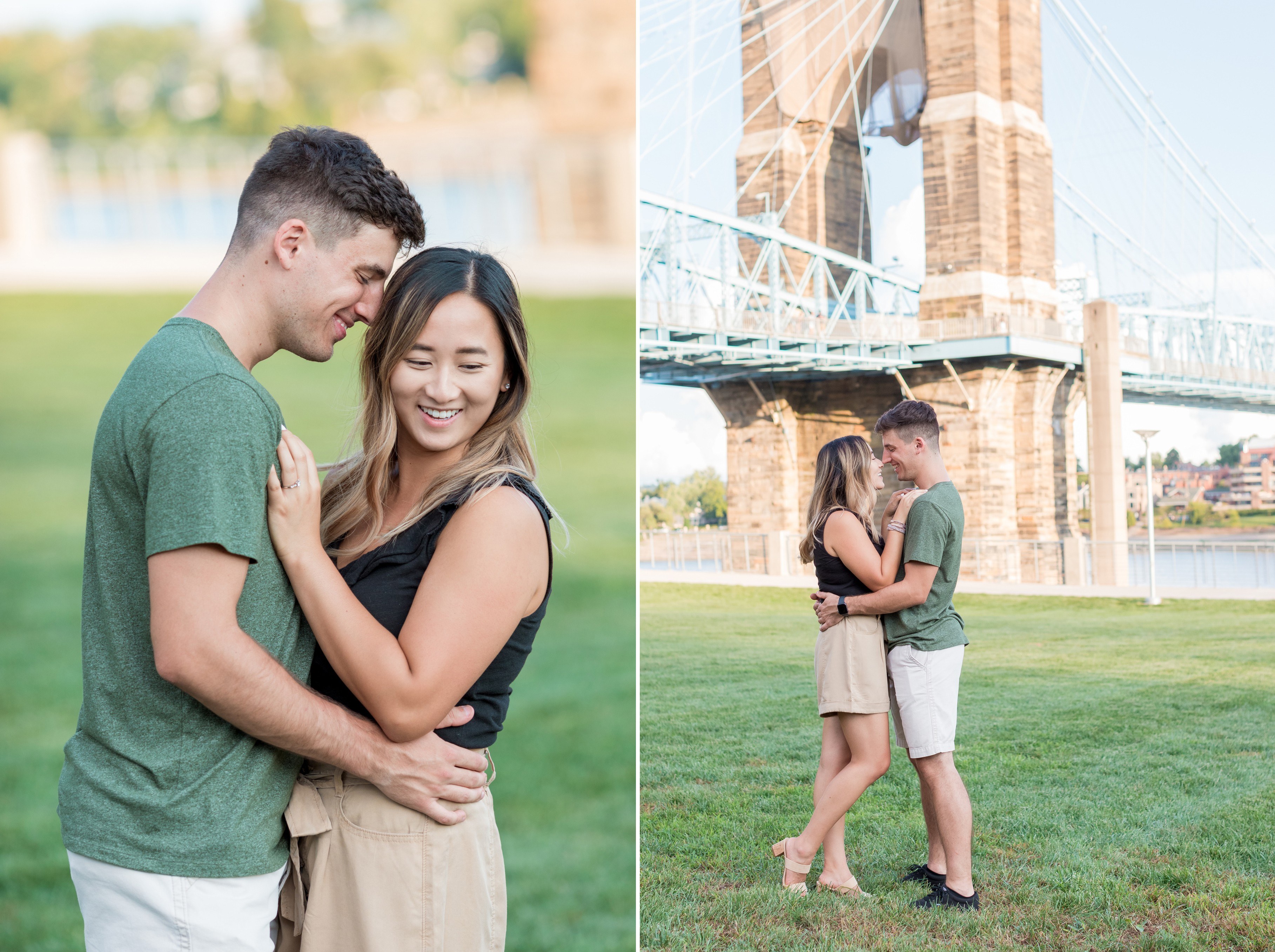 Jenna + Matt - Smale Riverfront Park - Cincinnati Engagement Photographers