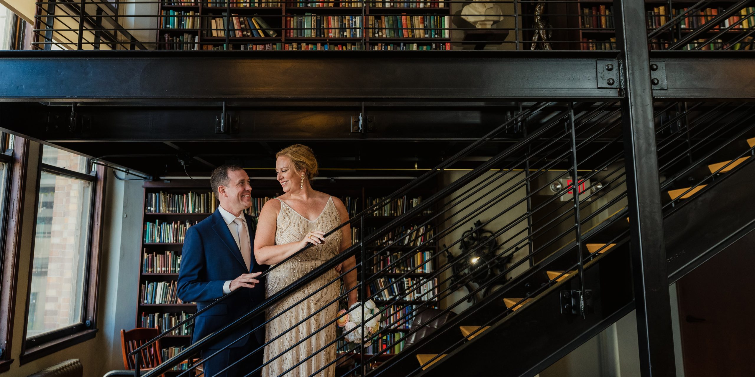 Emily + Geoff - The Mercantile Library - Cincinnati Wedding Photographers