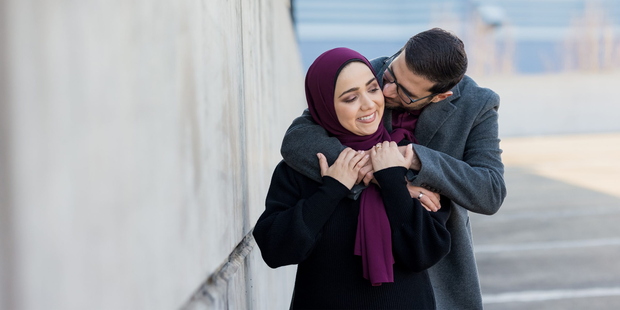Suzann + Hasan - Pullman Square - Huntington Engagement Photographers